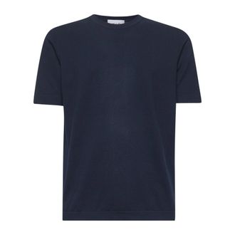 D4.0 Kurzarm-T-Shirt aus Baumwolle - - Tops - Herren - Blau - S