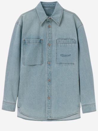 Wooyoungmi Mens Cotton Shirt Denim Blue