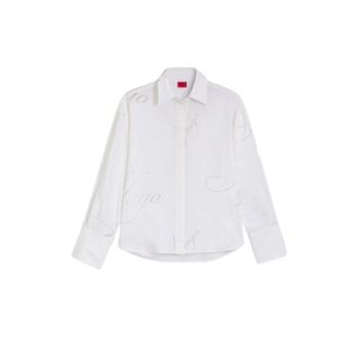HUGO BOSS Femme, Blouses et Chemises, Blanc, Taille: 38 FR Chemise oversize