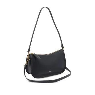 Coach Mini Calf Leather Shoulder Bag - Black