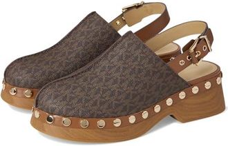 Michael Kors Sabots Esra pour femme, Marron/bagage, 37 EU