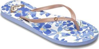 Roxy Sandales Bermuda Print pour femme - Bleu clair/blanc - Taille 38 EU, Moonlight Blue White, 38 EU