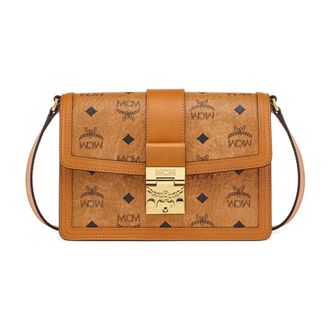 MCM Sac &agrave; bandouli&egrave;re Tracy en Visetos - Femme - Sacs - Brun - Taille: ONE Size