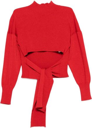 Pence Vittoria Pullover mit Schnürung - Rot