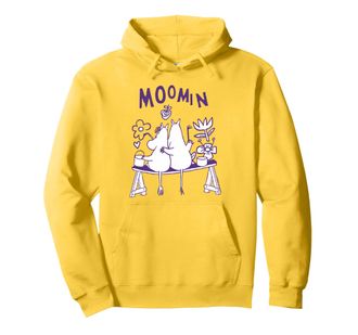 Moomin troll & Snorkmaiden Love Art Painting Blumen Pullover Hoodie