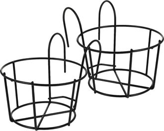 Milisten Metall-blumentopfhalter Für Bonsai 2 Stück Haken Für Balkonpflanzenständer Eisenkunst Hängekorbhalterungen Größe Für Die Inneneinrichtung