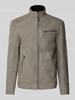 Tom Tailor Regular Fit Jacke in Lederoptik aus reiner Viskose mit gesteppter Schulterpasse