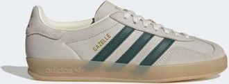 adidas Originals Gazelle Indoor - Sneaker in Creme und Gr&uuml;n-Wei&szlig;