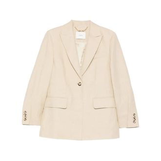 Joseph Einreihiger Leinenblazer - - Jackets - Damen - Beige - S