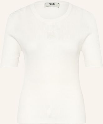 Fendi Strickshirt Mit Seide weiss