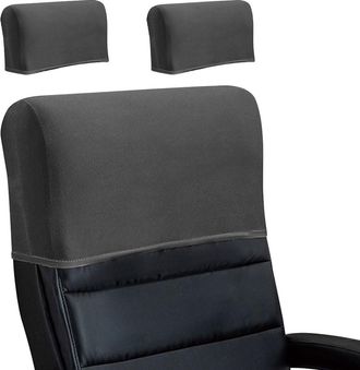 Generic Stretch Kopfstützenbezug Kopfstützenschutz aus Milchseide für Bürostühle Kopfstützenbezüge für Computerstühle mit hoher Rückenlehne Möbel Liegesessel 