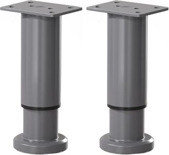 Generic 2er-Pack verstellbare Tischbeine, 72-110 cm (28,35-43,31 Zoll), M&ouml;belf&uuml;&szlig;e aus Metall for Sofatische(Gray)