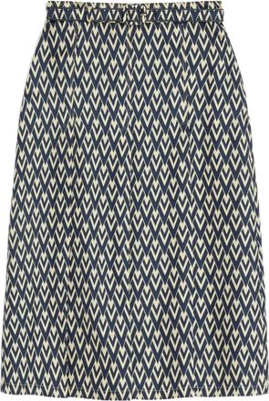 Valentino Garavani jupe pliss&eacute;e Toute La V - Bleu