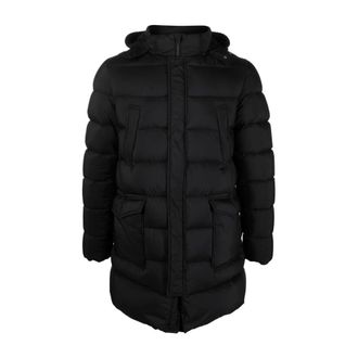 Herno Homme, Manteaux, Noir, Taille: M Manteau mi-long tiss&eacute;