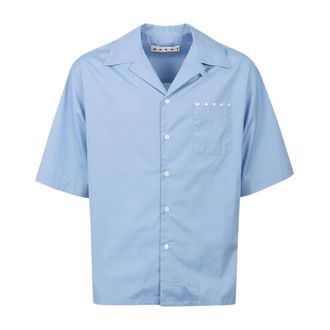 Marni Homme, Chemises, Bleu, Taille: M Logo Pocket Shirt