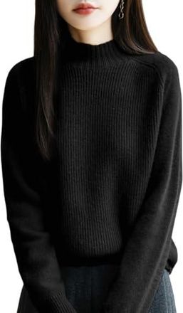 Generic Pull Femme Hiver Pull en Laine M&eacute;rinos 100% pour Femme Manches Longues Col Montant Pull en Maille &Eacute;pais Et Chaud Tunique Id&eacute;al pour lhiver LAutomne Et