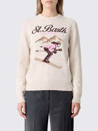 MC2 Saint Barth Pullover mit Rundhalsausschnitt aus Woll-Kaschmir-Mischung und Jacquard-Logo