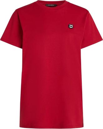 Karl Lagerfeld t-shirt &agrave; patch Ikon - Rouge