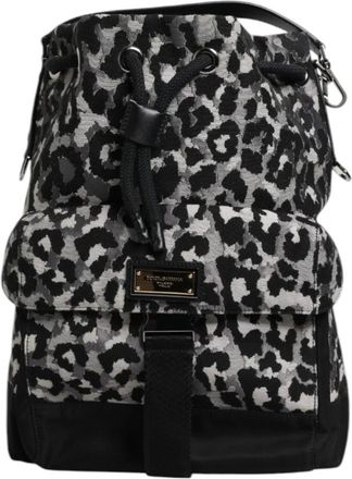 Dolce & Gabbana unisex, Sacs, Multicolore, Taille: ONE Size Multicolor Leopard Jacquard Hobo Crossbody Borse Bag