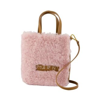 Marni Weiche Shearling Shopper Tasche - Rosa - - Bags - Damen - Rosa - ONE SIZE