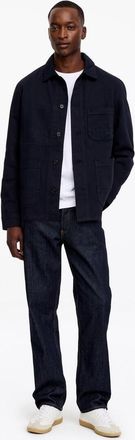 Arket Overdyed-Overshirt Aus Twill -Blau