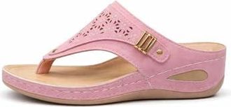 Generic Sandales orthop&eacute;diques compens&eacute;es pour femme - Tongs antid&eacute;rapantes avec soutien de la vo&ucirc;te plantaire - Chaussures de mariage &agrave; enfiler - Bout ouvert