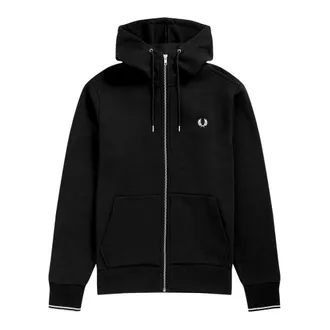 Fred Perry Herren, Sweatshirts & Hoodies, Schwarzk, SGröße