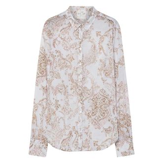 Forte_Forte Femme, Blouses et Chemises, Rose, Taille: 40 FR Chemise Voile Coupe Standard &laquo; Nontiscordardime &raquo;