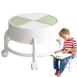 Generic Niedriger Rollhocker,Niedriger Rollhocker, Rollbarer niedriger Stuhlsitz mit Rollen, Sitz für Zuhause, Salon, robuster mobiler Tritthocker, drehbarer,