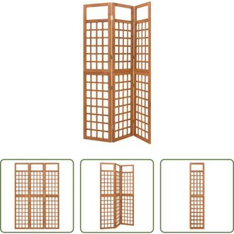 vidaXL vidaXL Holzspalier - Spalier/Paravent 3-teilig Massivholz Tanne 121x180,5 cm