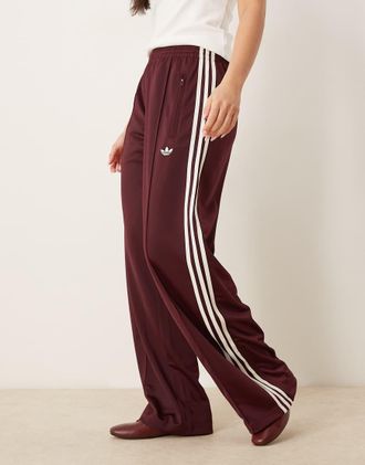 adidas Originals Firebird - Pantalon de survêtement ample - Bordeaux-Rouge