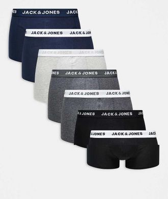 Jack & Jones Lot de 7 boxers - Gris/bleu marine/noir-Multicolore
