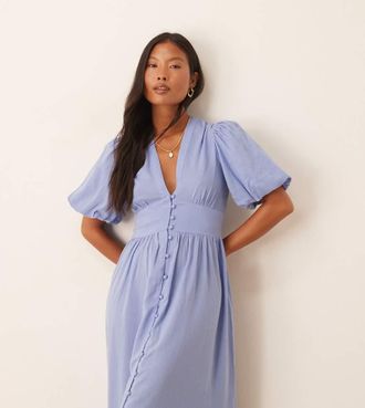 Nobody's Child Starlight - Robe mi-longue boutonnée - Bleu