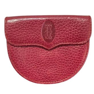 Cartier Pre-owned Must Line Leather Coin Case - Femme - Pre-owned - Rouge - Taille: ONE Size
