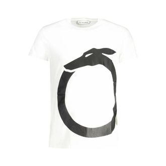 Trussardi Baumwoll T-Shirt mit Logo-Druck - - Tops - Herren - Wei&szlig; - L