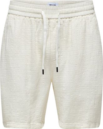 Only & Sons Herren ONSTEL Linen Latham 0257 Shorts, Cloud Dancer, XXL