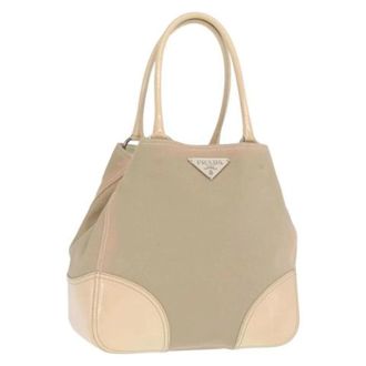 Prada Pre-owned Toile cabas - Femme - Pre-owned - Beige - Taille: ONE Size