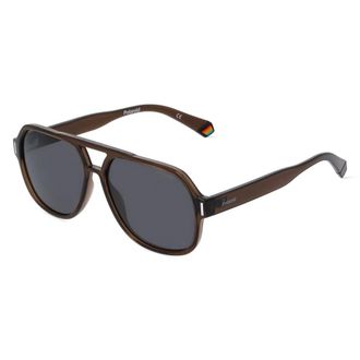 Polaroid unisex, Accessoires, Brun, Taille: 57 MM Lunettes de Soleil en R&eacute;sine Marron avec Protection Polaris&eacute;e