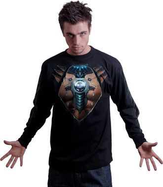 Spiral Cyber Skin Männer Langarmshirt schwarz XL 100% Baumwolle Basics, Rockwear