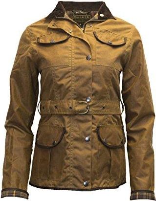 Walker and Hawkes Walker & Hawkes - Veste cirée pour Femme - Ceinture/4 Poches - Beige - 34