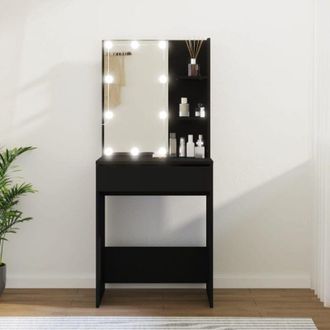 vidaXL Coiffeuse avec led Noir 60x40x140 cm Vidaxl