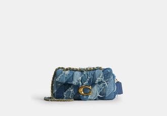 Coach Tabby Schultertasche 26 Mit Patchwork-Steppung Aus Wiederverwendetem Denim