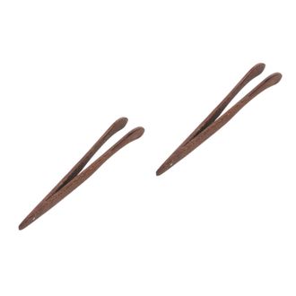 Cabilock 2St Teeklammer aus Holz Teezange Teezeremonie Zubeh&ouml;r Holz Teewerkzeug Teezeremony-Zubeh&ouml;r Holz Tee Besteck chinesische Teewerkzeuge Eiszange Essensza