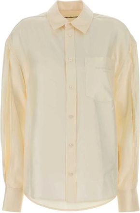 Alexander Wang Femme, Blouses et Chemises, Beige, Taille: 40 FR Chemise Boutonn&eacute;e Oversize