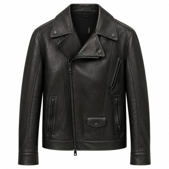 Dolce & Gabbana Veste de motard en m&eacute;lange de cuir - Homme - Vestes - Noir - Taille: XL