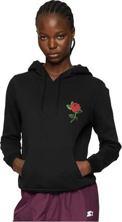 Mister Tee Sweat &agrave; Capuche pour Femme - Rose - Noir - M, Noir, M
