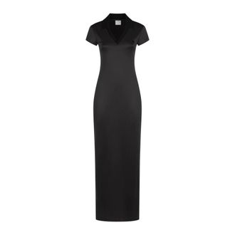 Courr&egrave;ges Femme, Robes, Noir, Taille: 36 FR Sports Polo Long Dress