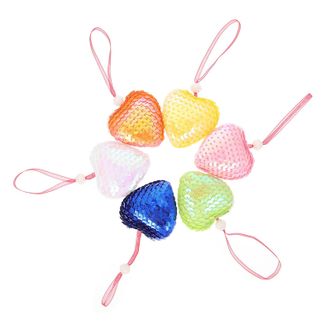 BESPORTBLE 6 St&uuml;ck Valentinstags Herzanh&auml;nger 5cm Filigrane Pailletten H&auml;ngedekoration Farbige Wandornamente f&uuml;r Zuhause