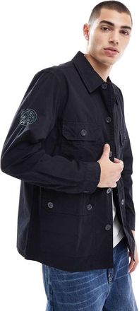 Pretty Green Hemdjacke in Schwarz