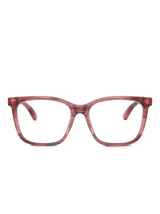 Emporio Armani lunettes de vue &agrave; monture rectangulaire - Rose